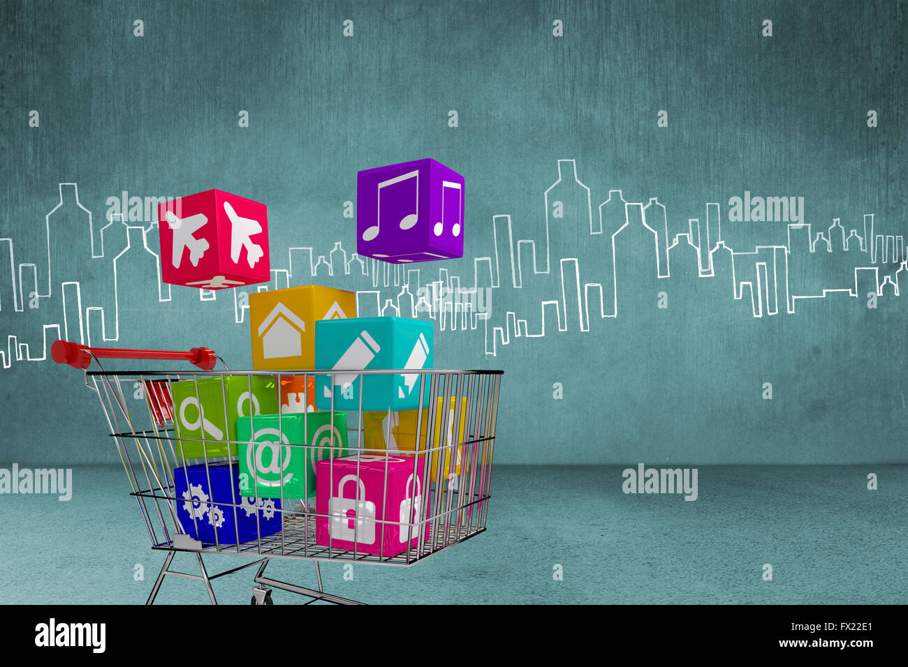 Online shopping hand drawn hi-res stock photography and images - Alamy