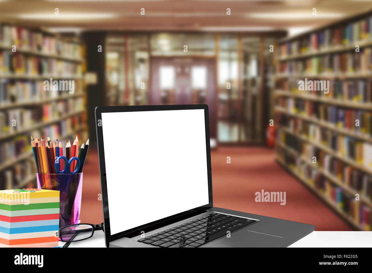 College library laptop door hi-res stock photography and images - Alamy