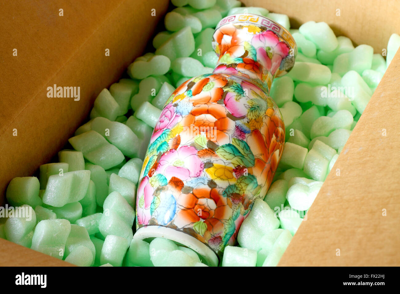 Antique vase packing foam box Stock Photo - Alamy