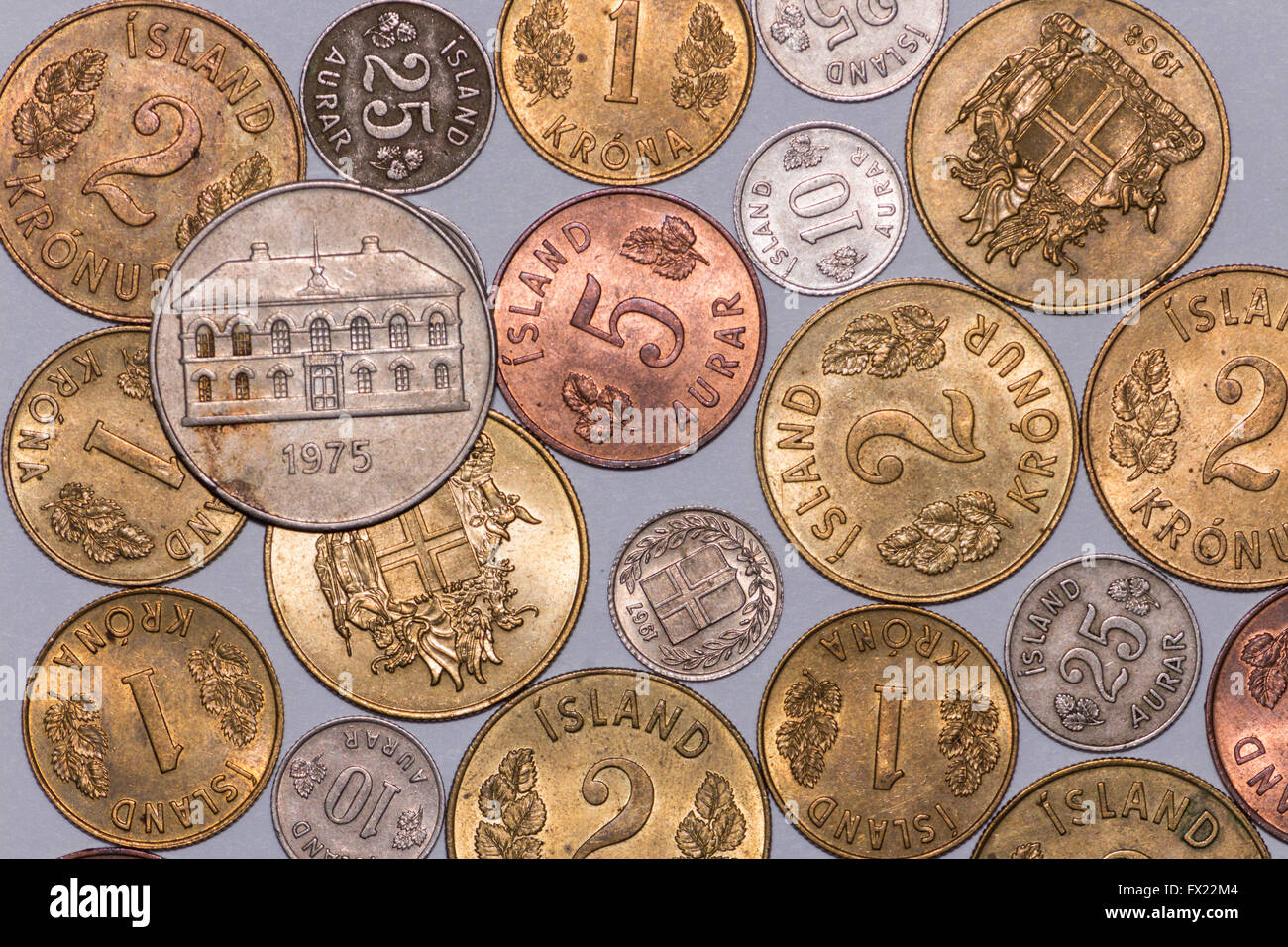 Iceland krona coin currency hi-res stock photography and images - Alamy