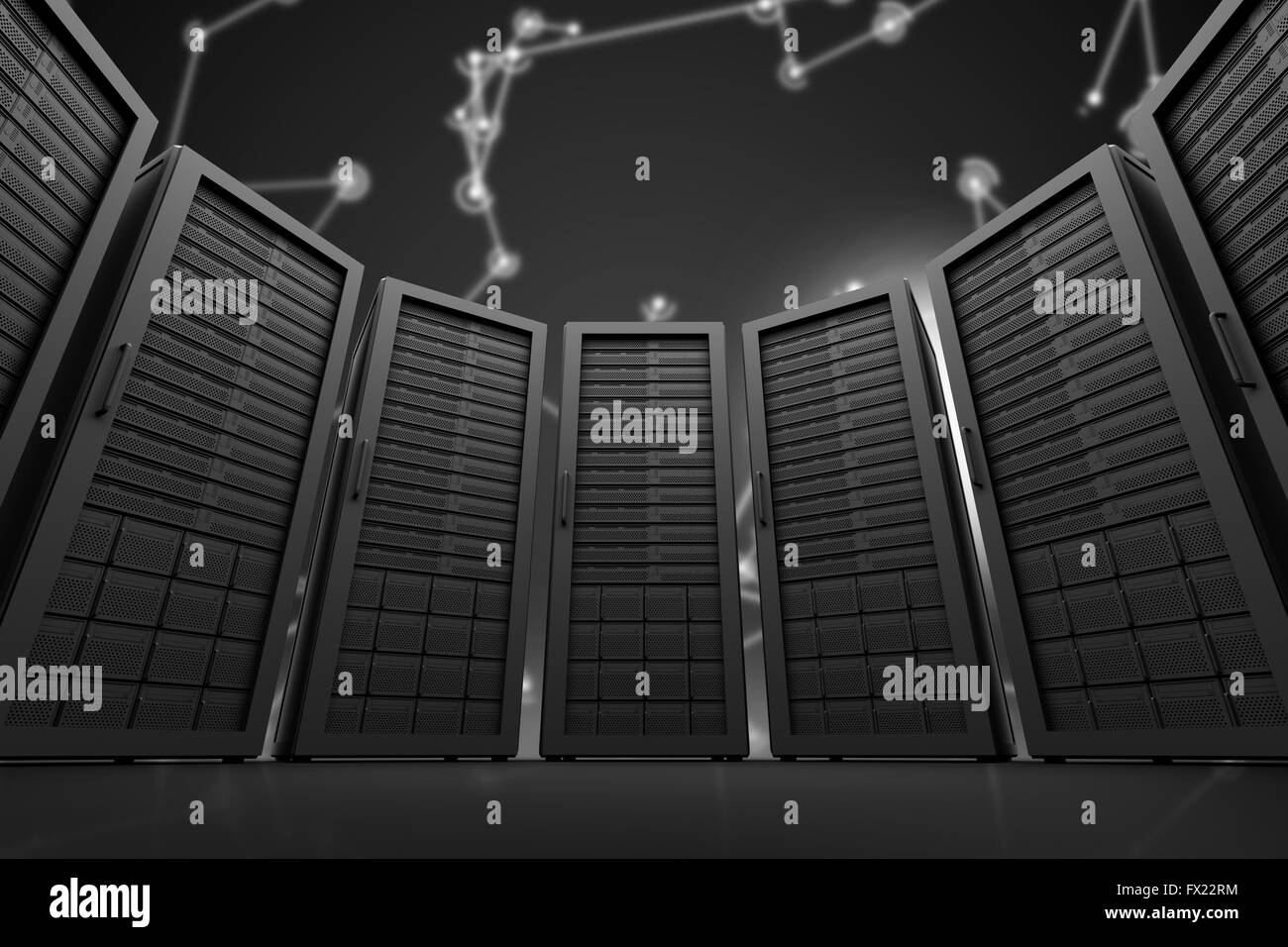 Composite image of server room Stock Photo - Alamy