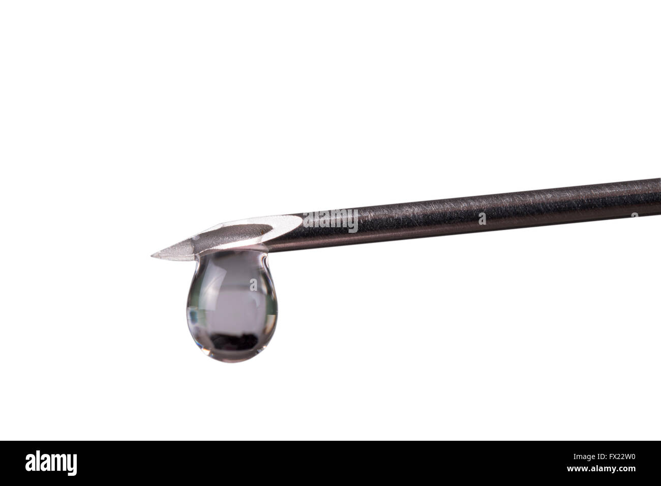 closeup of water drop from syringe isolated Stock Photo - Alamy