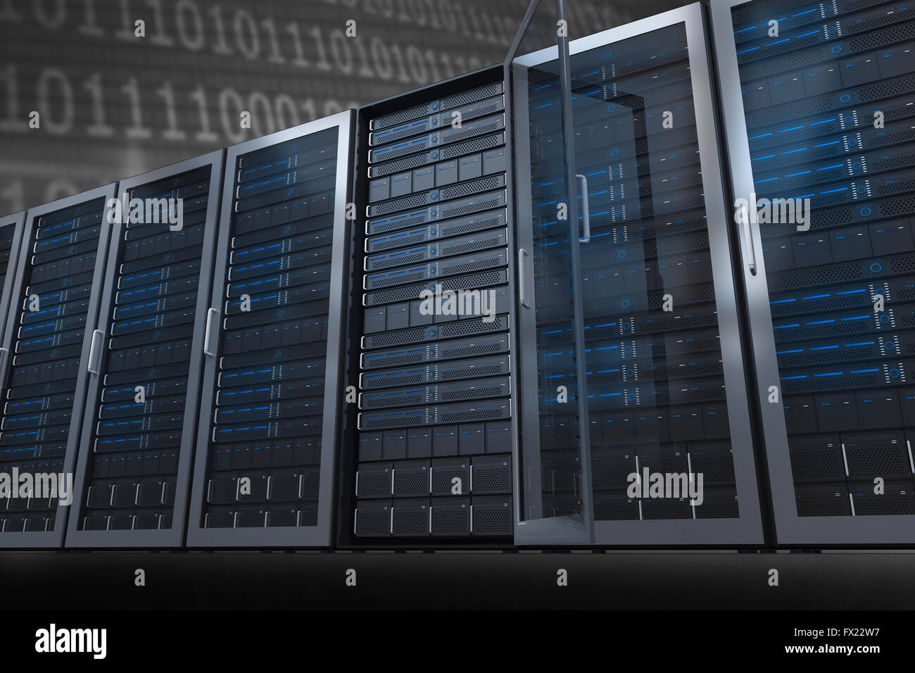 Composite image of server towers Stock Photo - Alamy