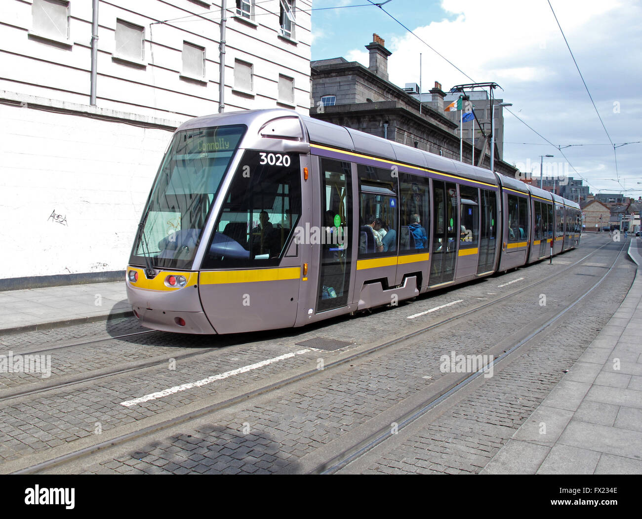 Luas Tram Dublin's Light rail tram system in Chancery street,Dublin ...