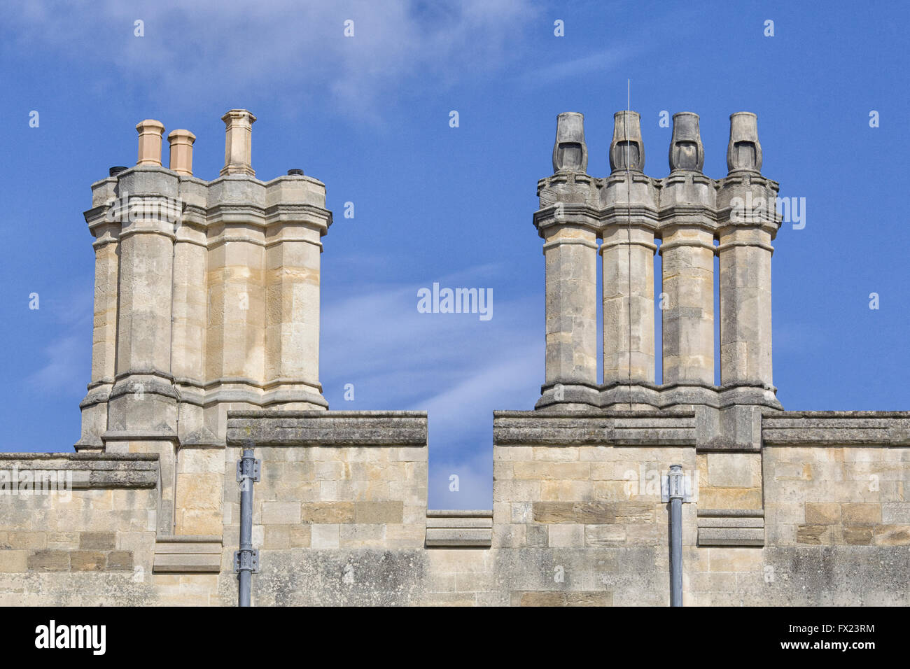 The historic wall and facades of Windsor Castle in Royal Windsor ...