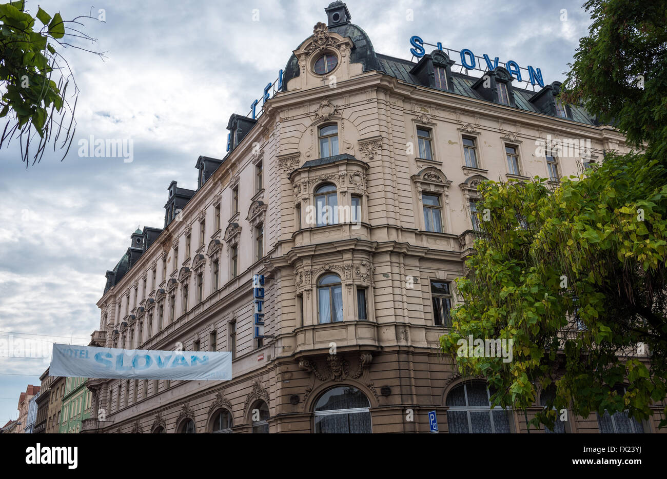 Hotel Slovan (former Grand Hotel Smitka) in Pilsen city, Czech Republic ...