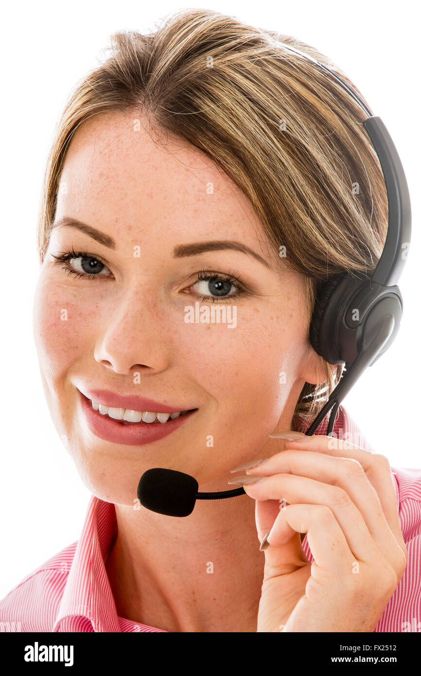Using a headset microphone hi-res stock photography and images - Alamy
