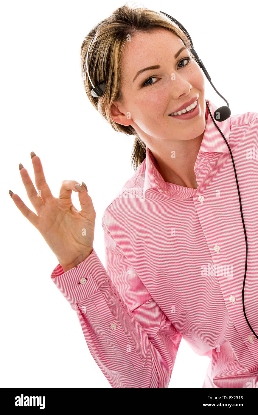 Using a headset microphone hi-res stock photography and images - Alamy