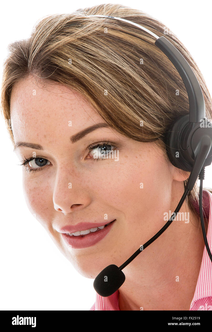 Using A Headset Microphone High Resolution Stock Photography and Images ...