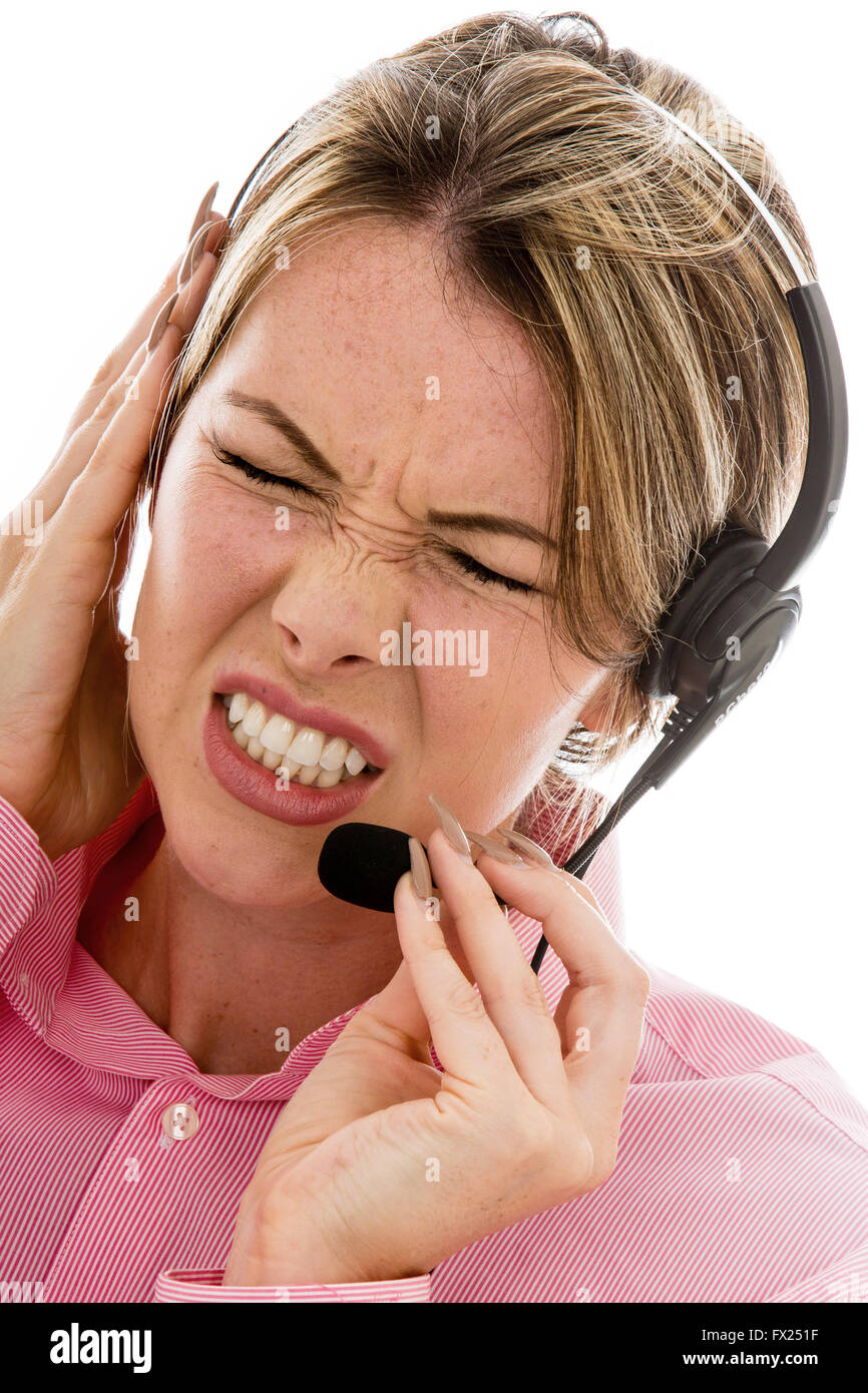 Woman Headset Angry Stock Photos & Woman Headset Angry Stock Images - Alamy