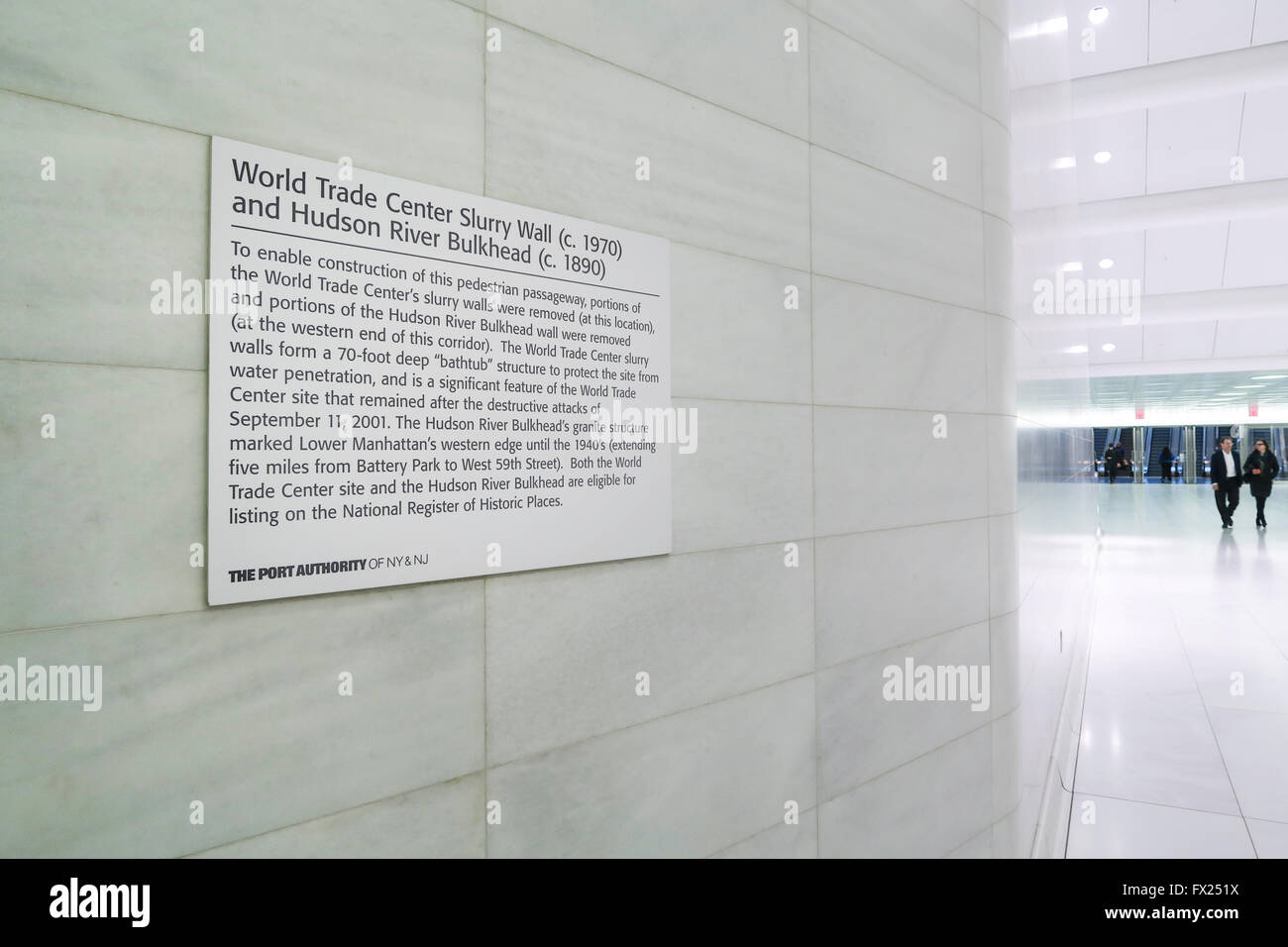 World Trade Center Slurry Wall Sign, NYC Stock Photo - Alamy