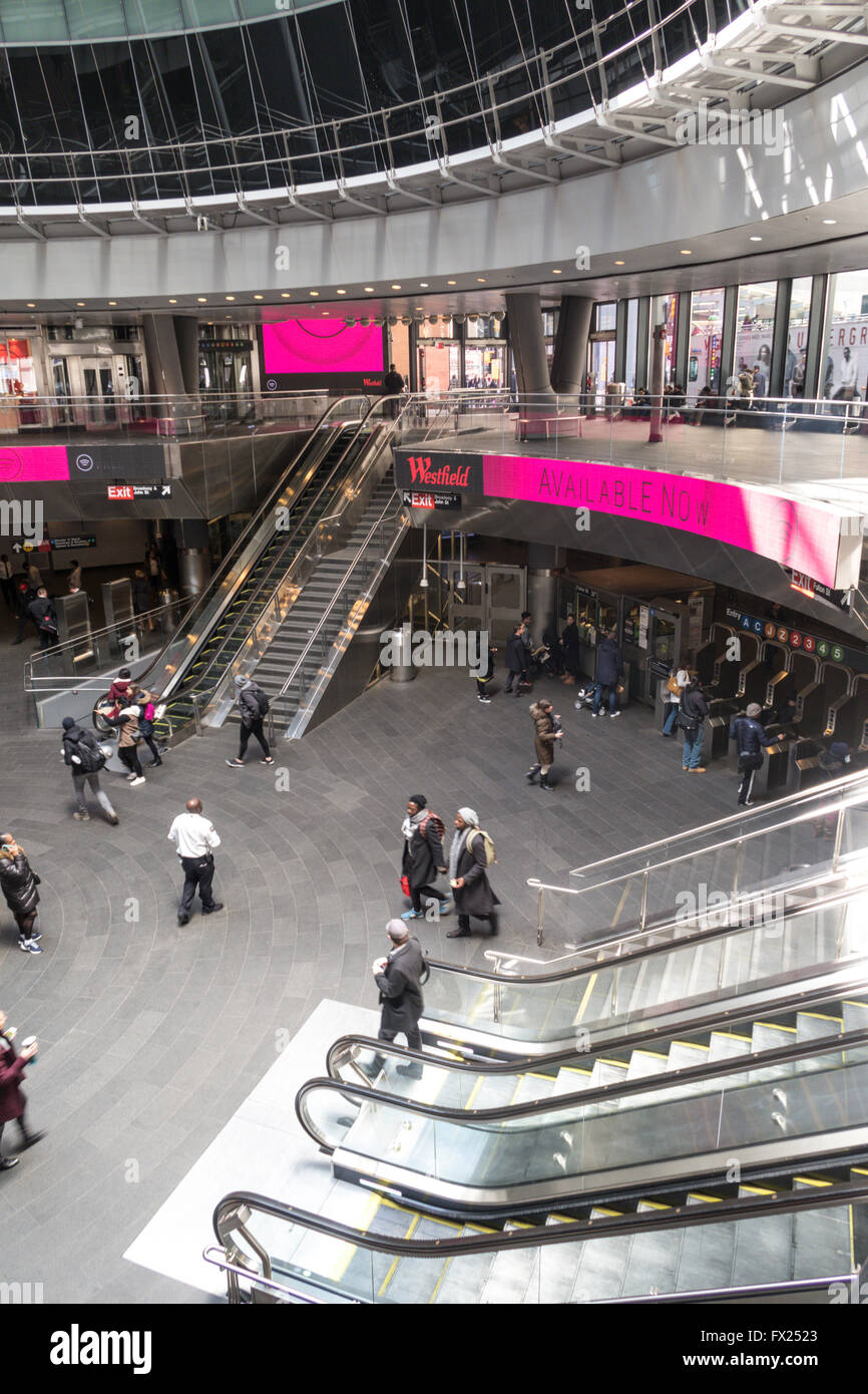 The Fulton Center Subway Station in Lower Manhattan, NYC, USA Stock ...