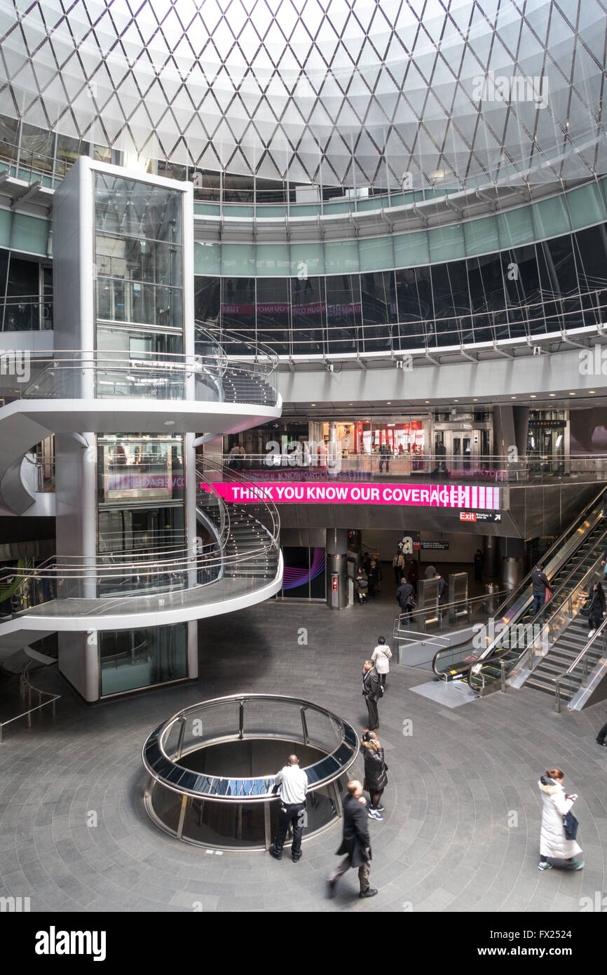 The Fulton Center Subway Station in Lower Manhattan, NYC, USA Stock ...