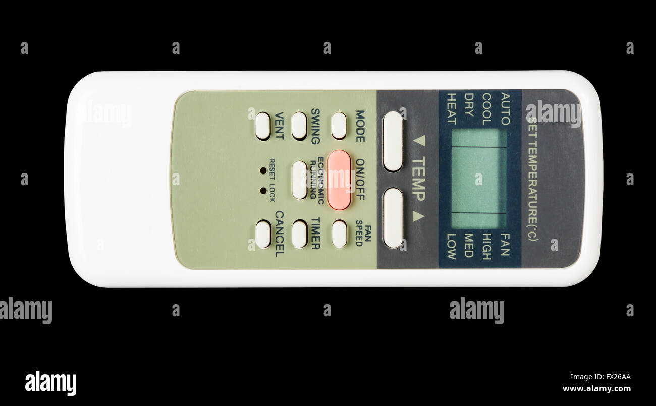 TV remote control isolated on black background Stock Photo - Alamy
