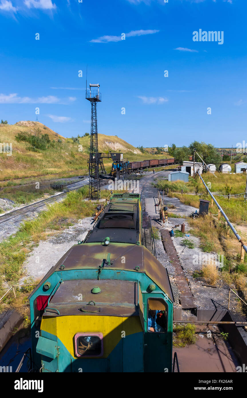 old industrial railway junction on a summer afternoon Stock Photo - Alamy