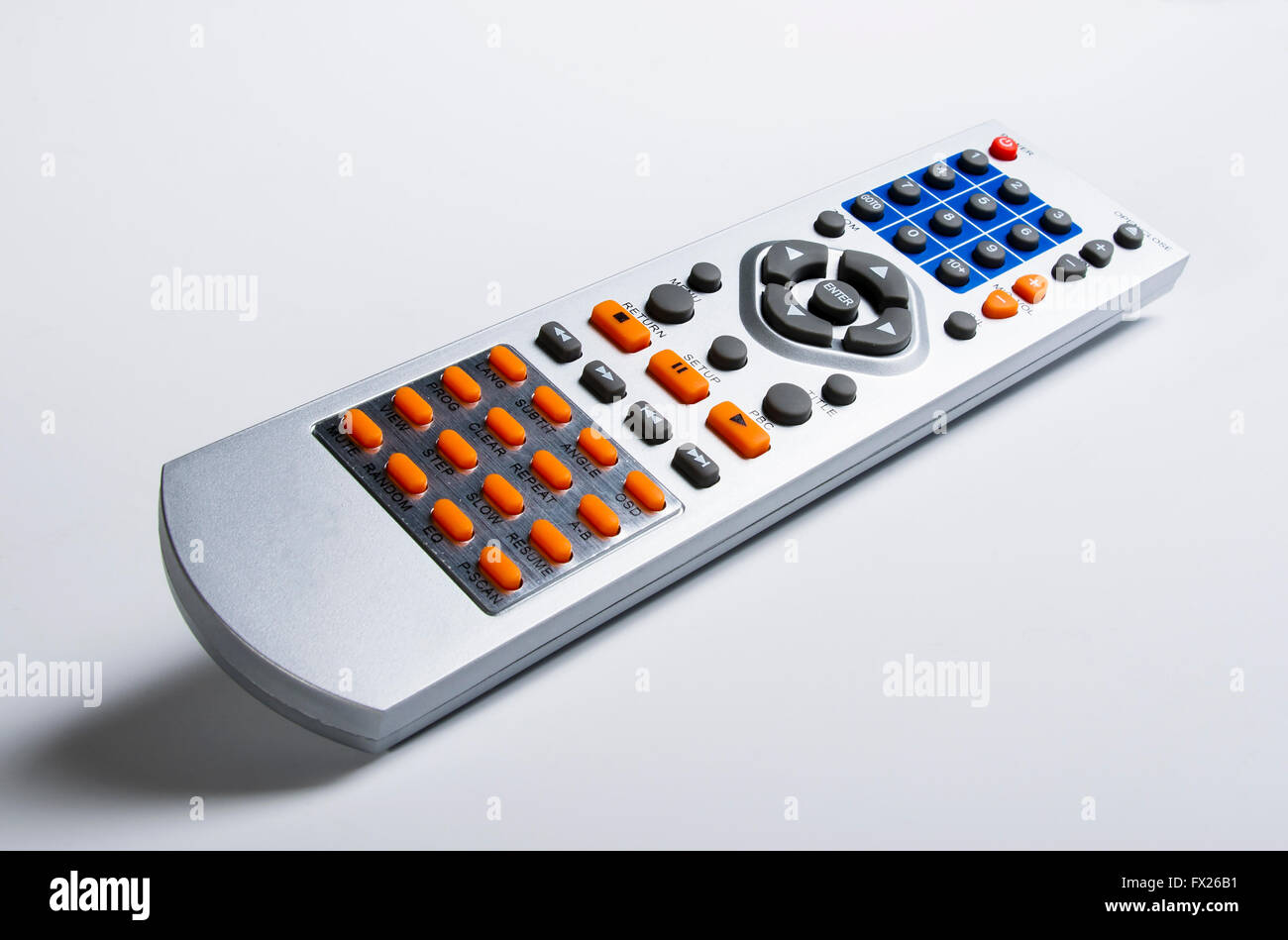 infrared TV remote control on white background Stock Photo - Alamy