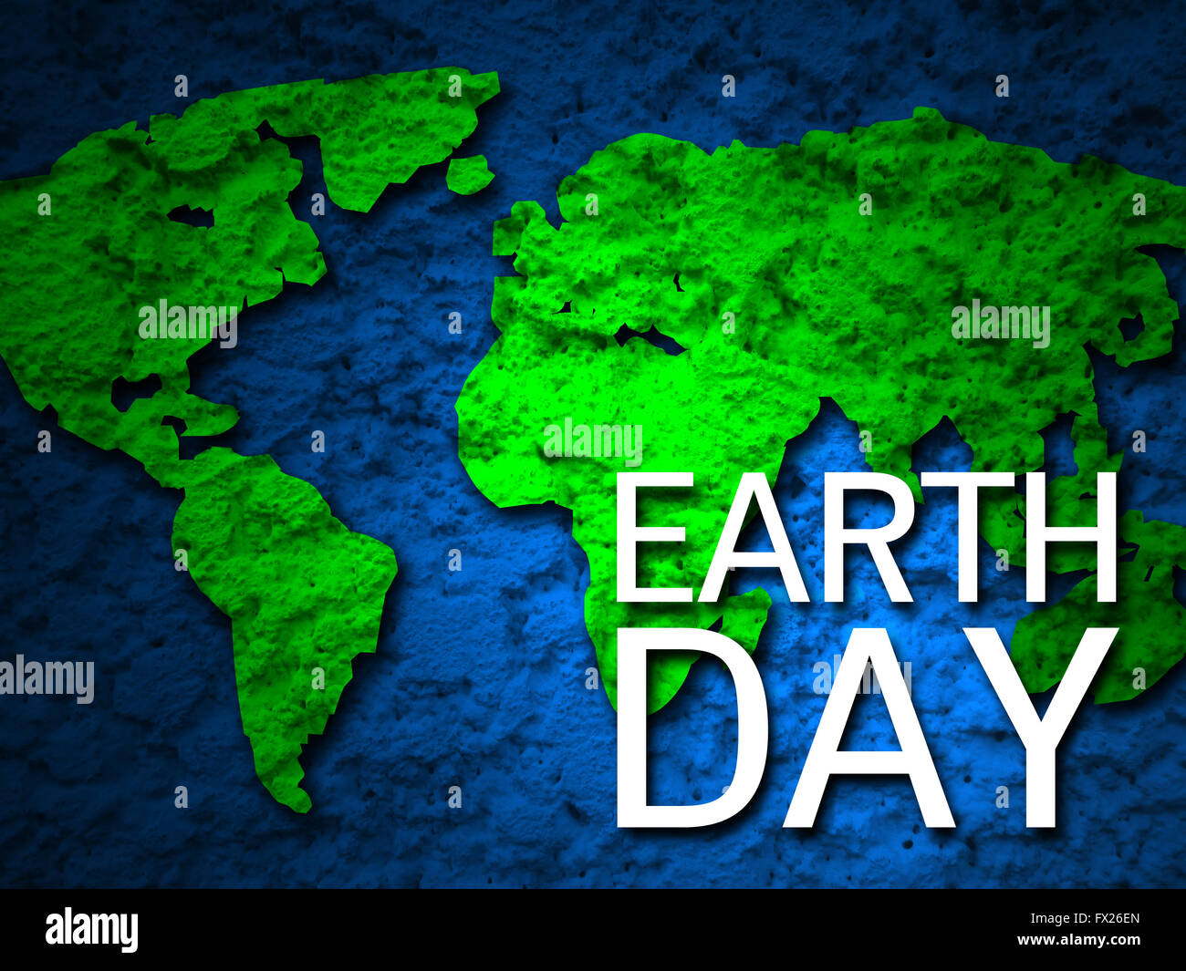 earth day banner green earth map background 2 Stock Photo - Alamy