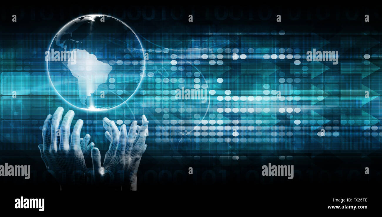 Global Accessibility of Technology as an Abstract Background Stock ...