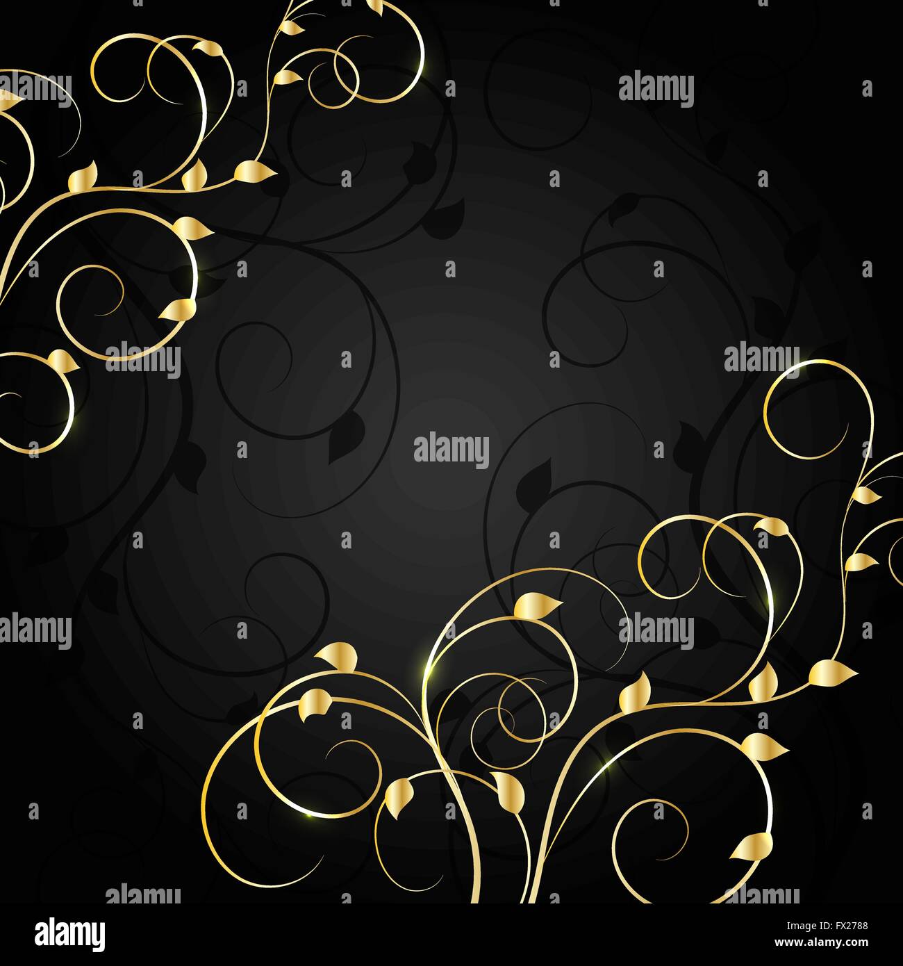 Gold pattern with shadow on dark background Stock Vector Image & Art ...
