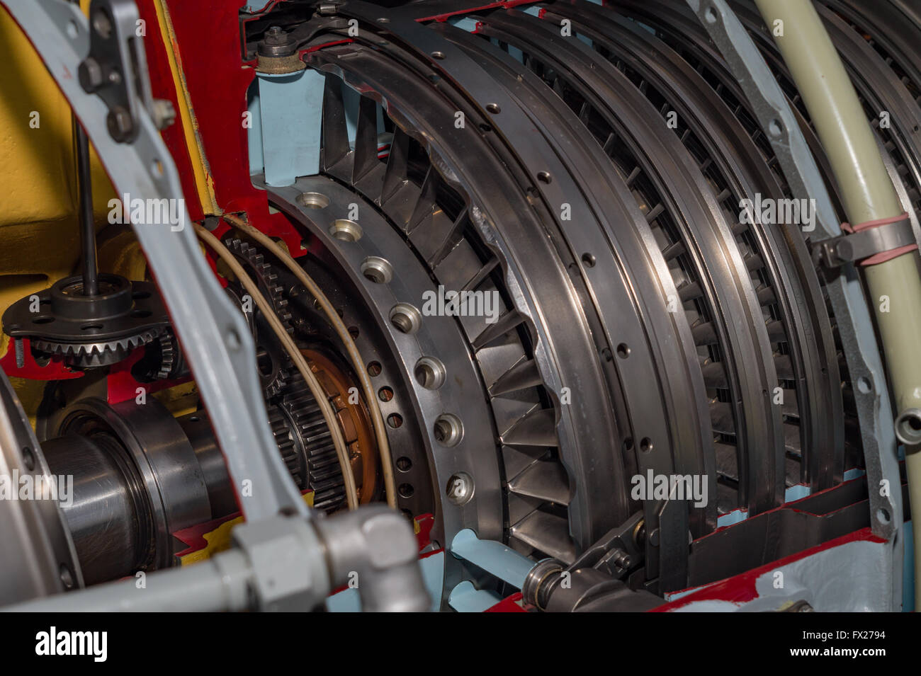 Detailed exposure of a turbo jet engine Stock Photo - Alamy