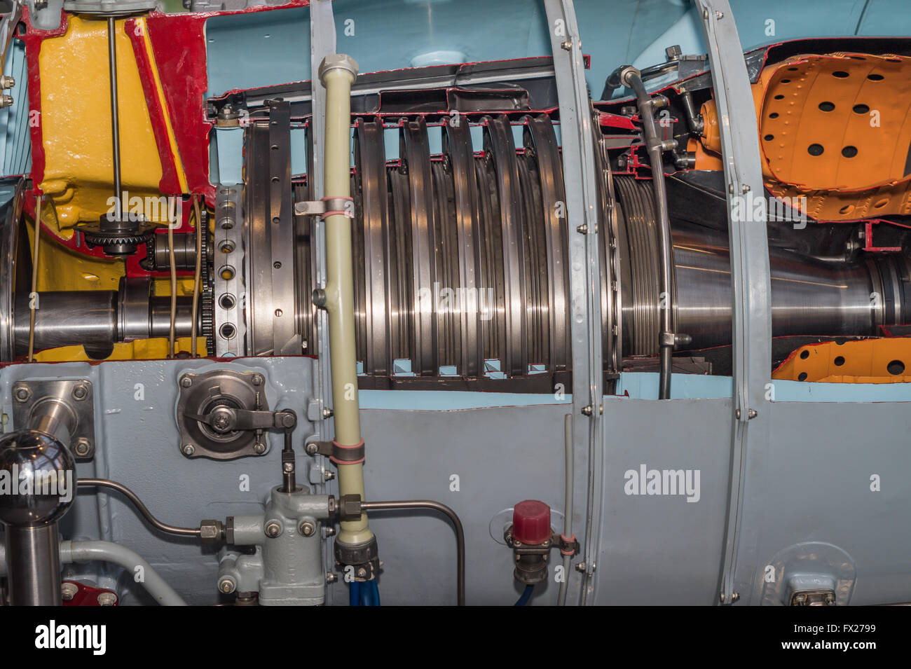 Detailed exposure of a turbo jet engine Stock Photo - Alamy