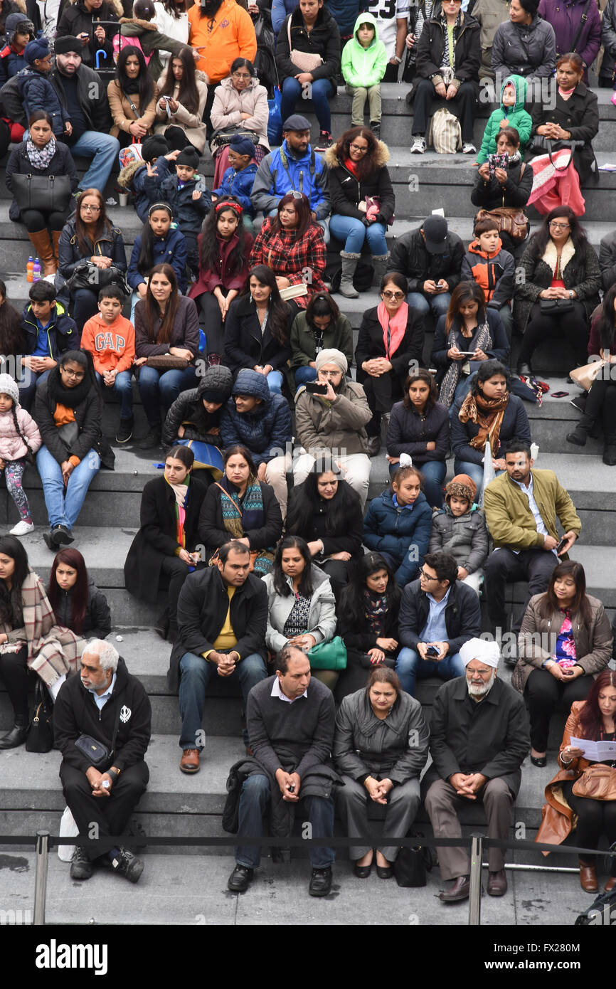 Audience at the Vaisakhi Festival,The Scoop,City Hall,London UK Stock ...
