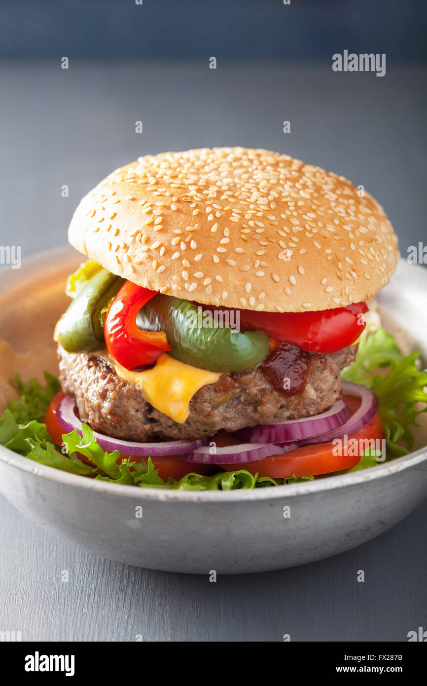 Hamburger green bell peppers hi-res stock photography and images - Alamy