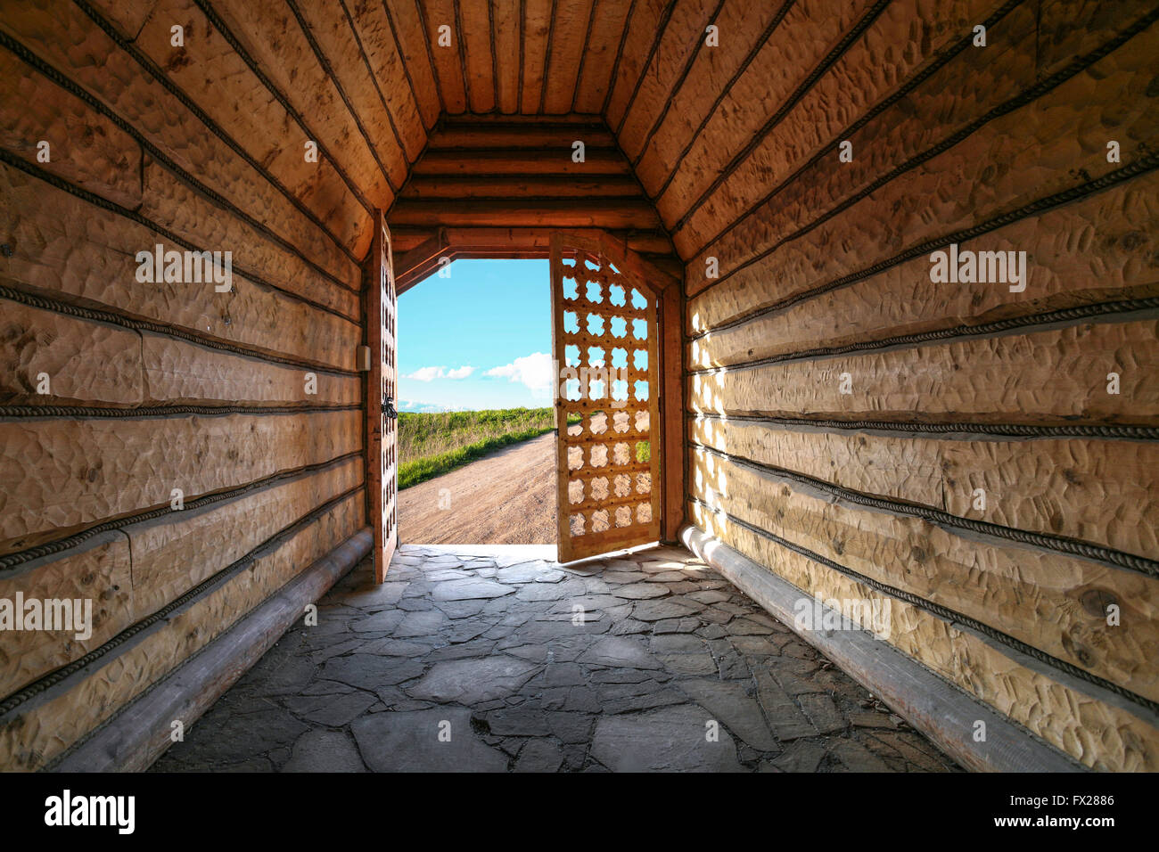 Wooden tunnel hi-res stock photography and images - Alamy