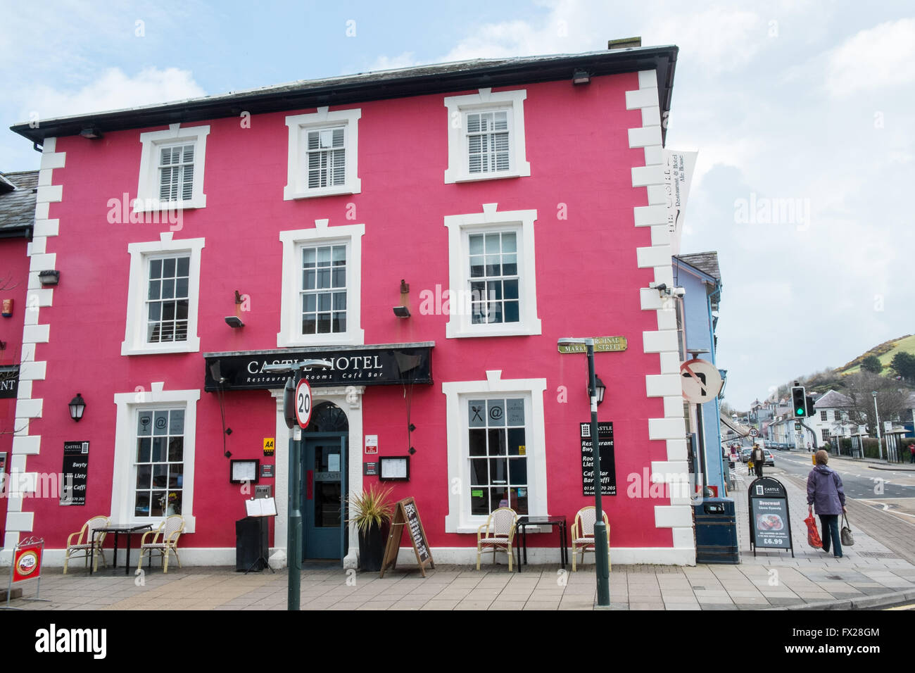 Aberaeron harbour colourful painted houses hi-res stock photography and ...
