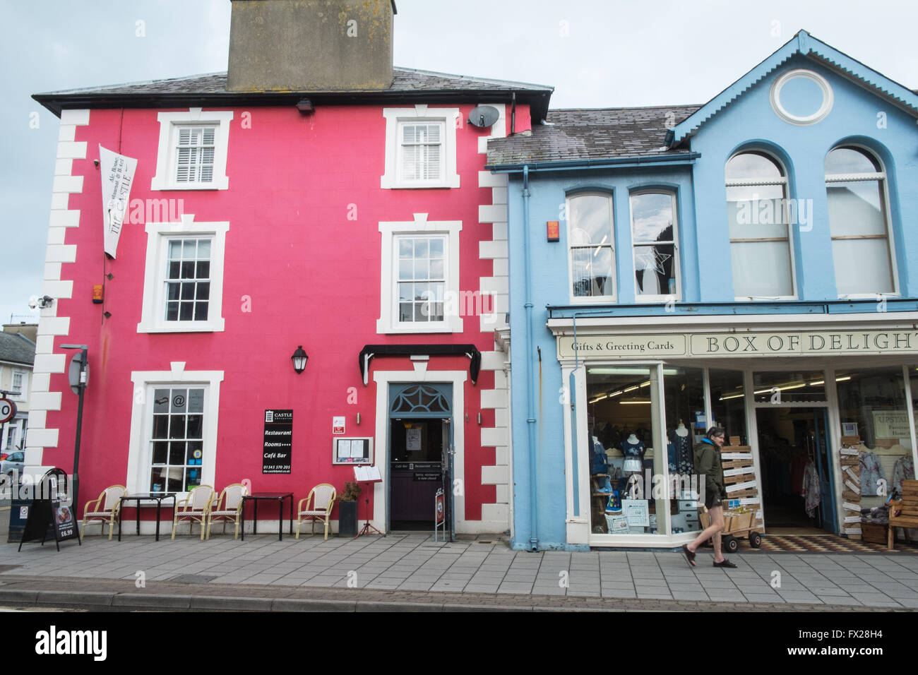 Aberaeron harbour colourful painted houses hi-res stock photography and ...
