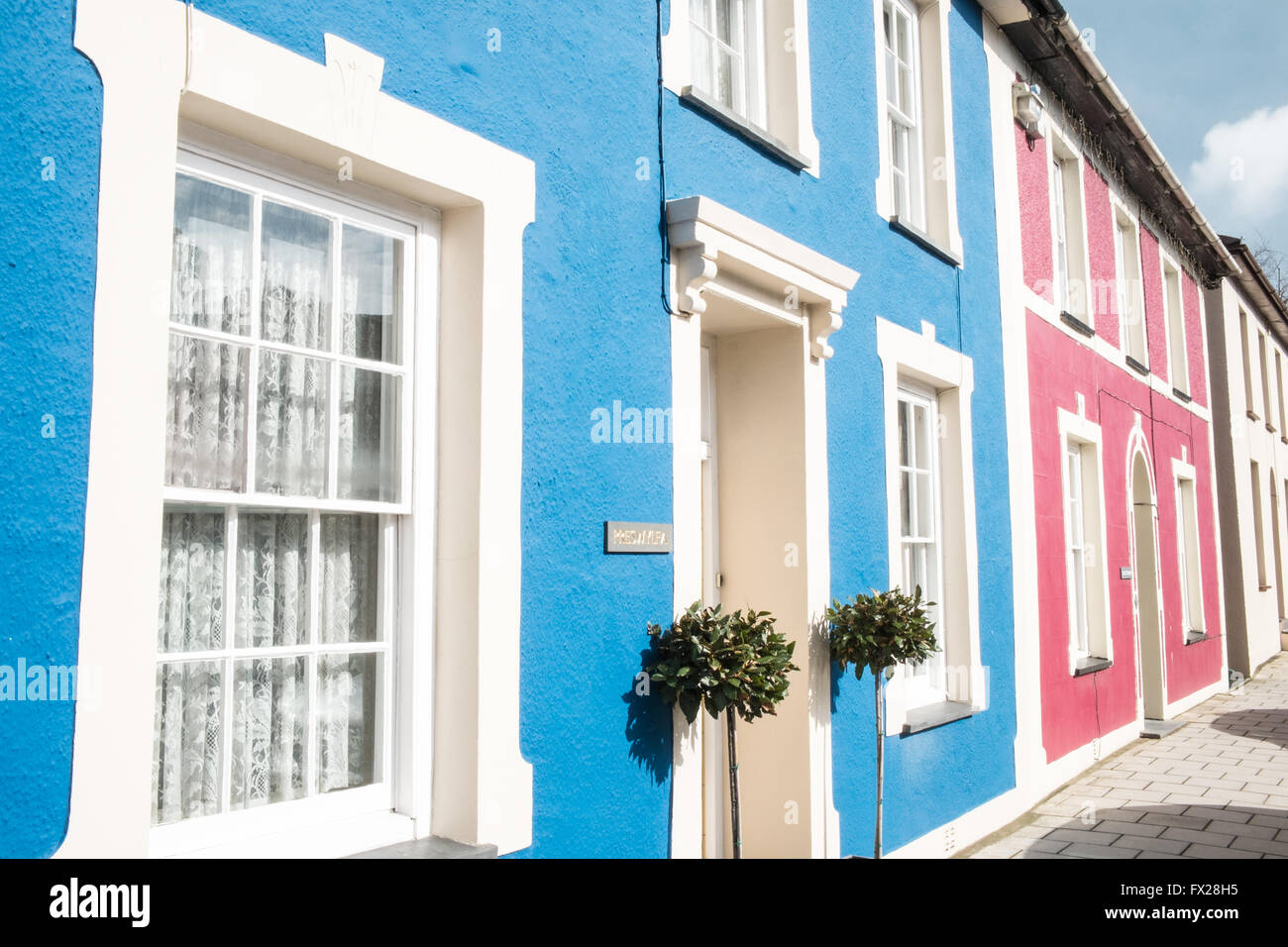 Aberaeron harbour colourful painted houses hi-res stock photography and ...