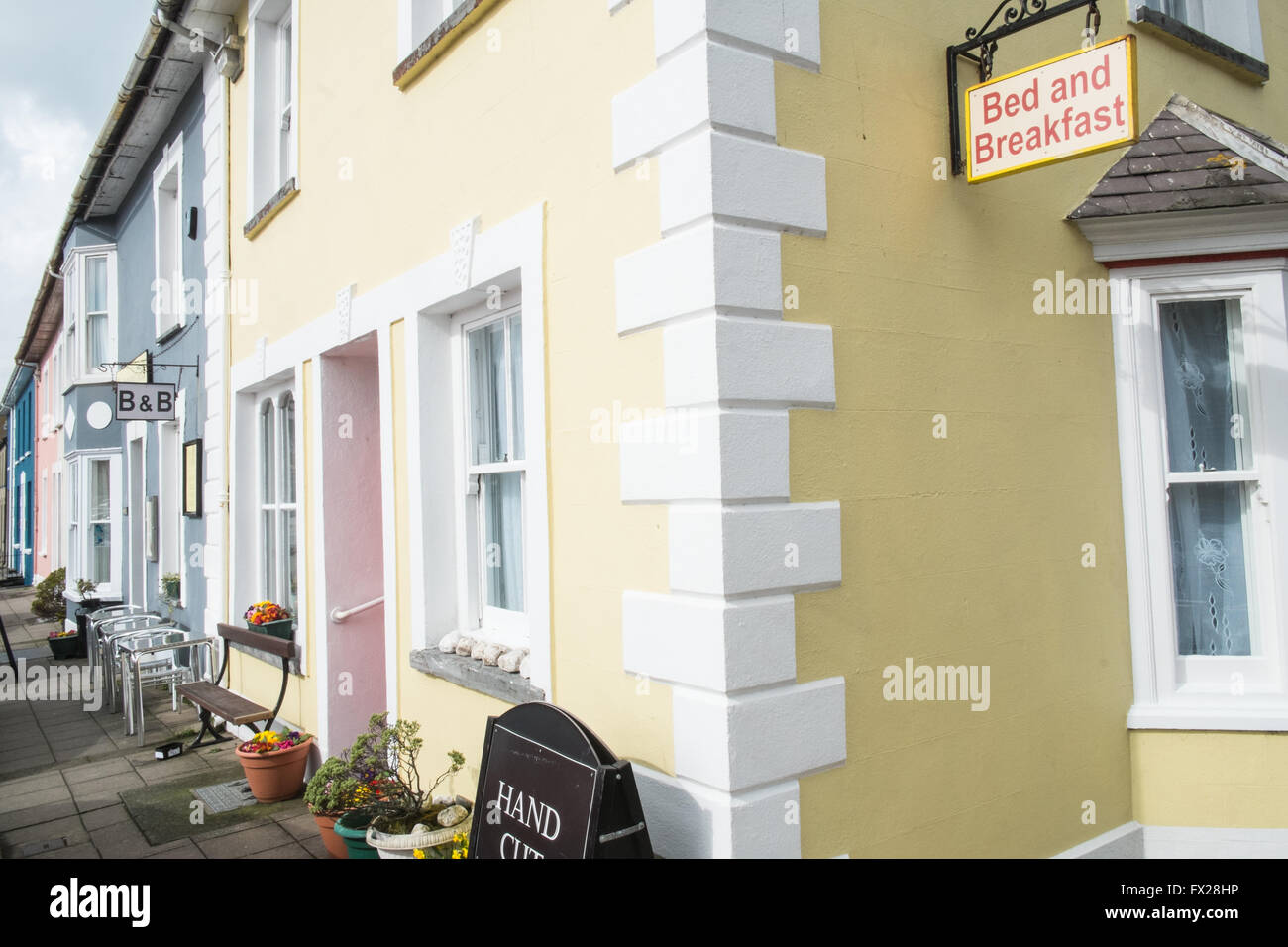 Aberaeron harbour colourful painted houses hi-res stock photography and ...
