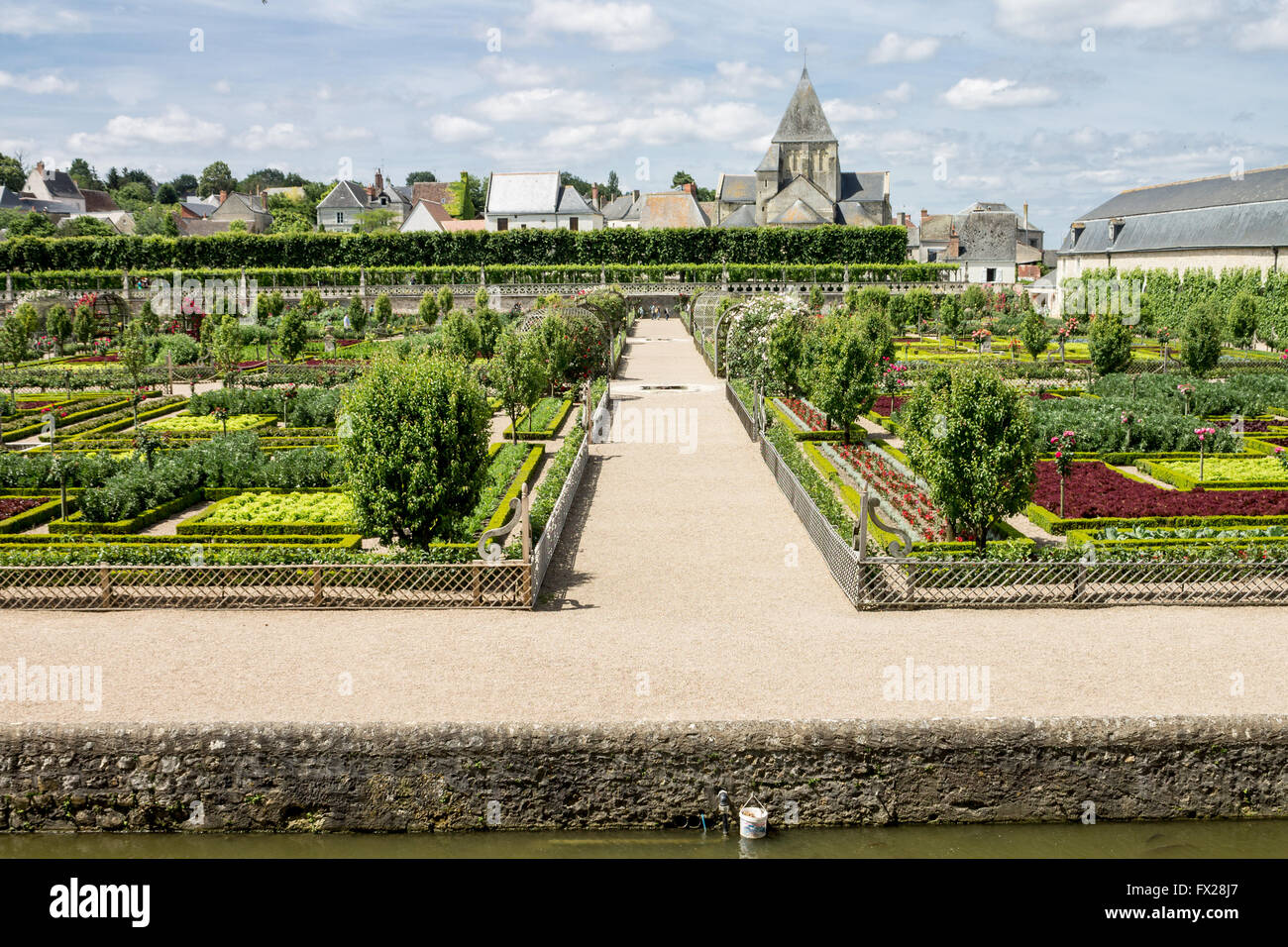 Chateau Villandry Gardens Loire Valley France Stock Photo - Alamy
