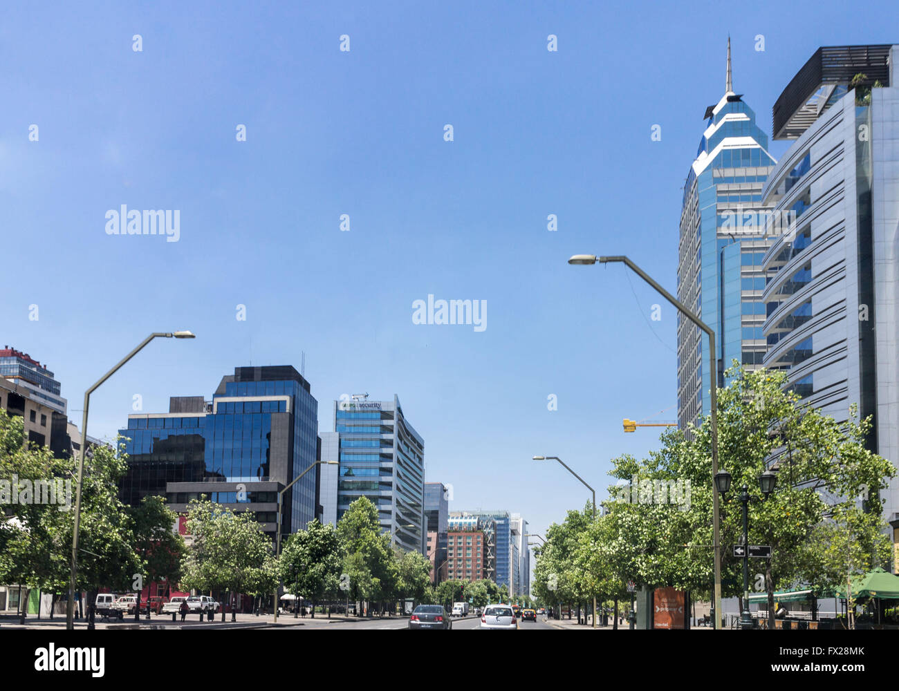 Modern buildings Santiago do Chile Stock Photo - Alamy