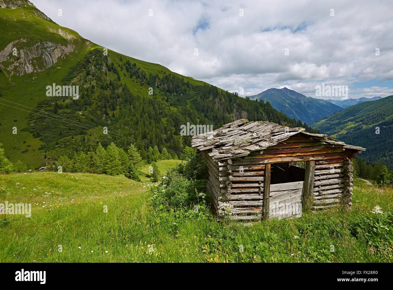 Barn in the ALps Stock Photo - Alamy