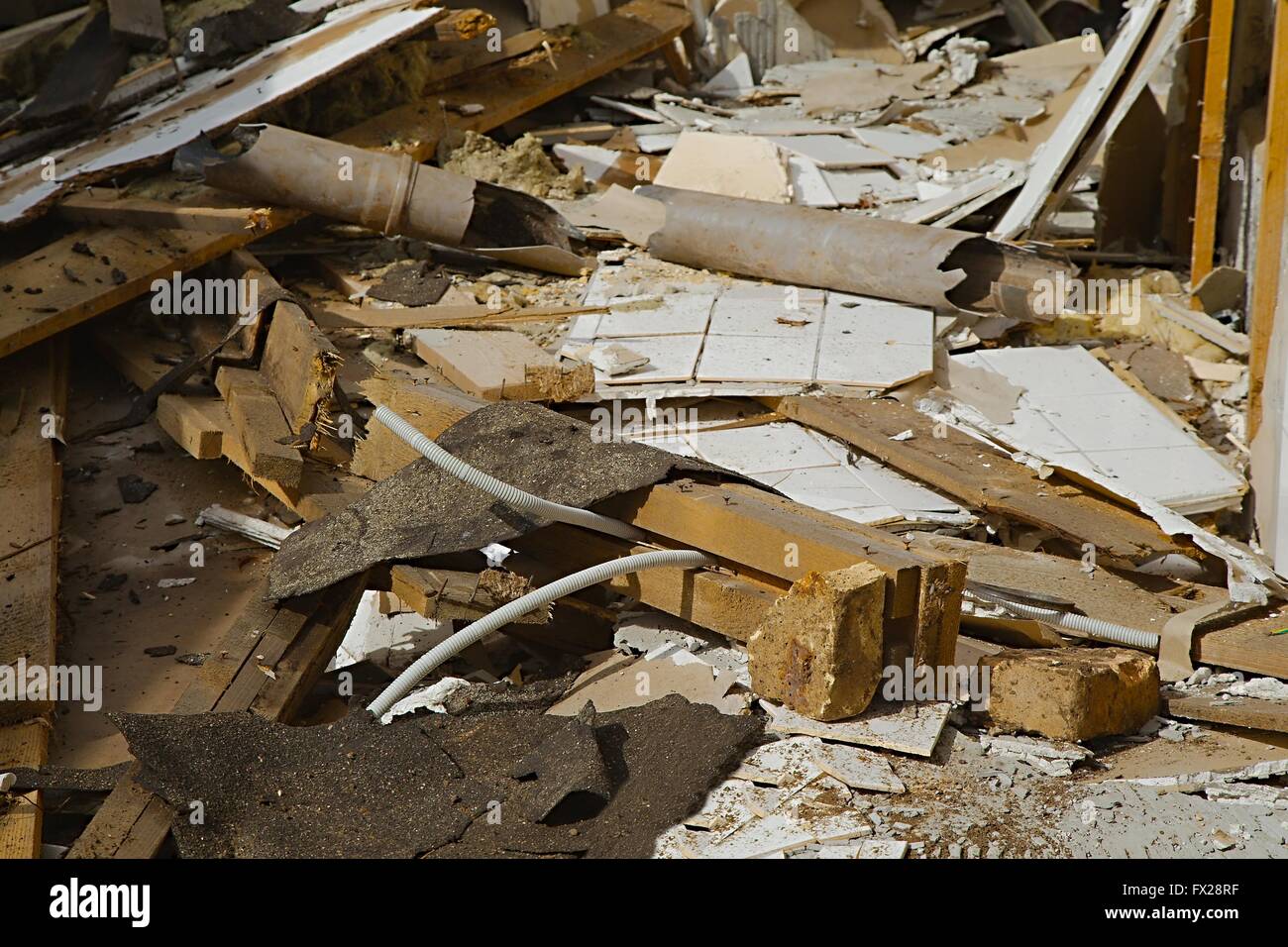 Debris pile closeup Stock Photo - Alamy