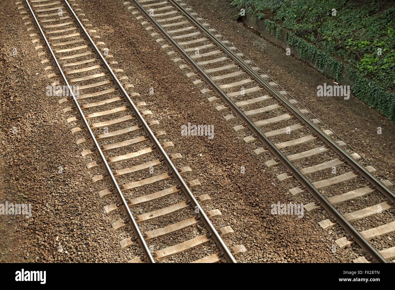 Parallel Railway Tracks Stock Photo - Alamy