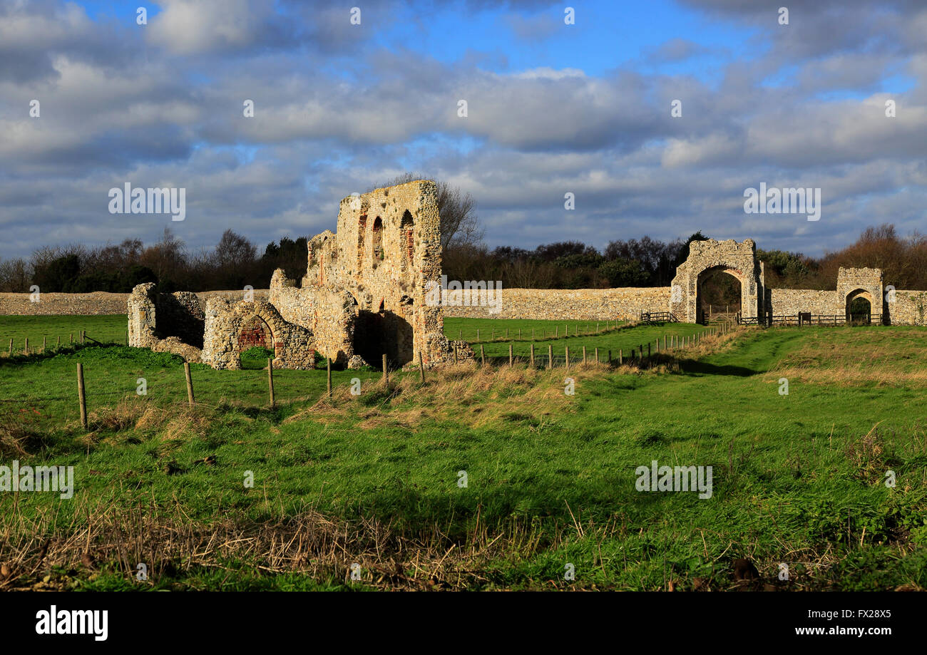 Ruins of Greyfriars friary, Dunwich, Suffolk, England, UK Stock Photo ...