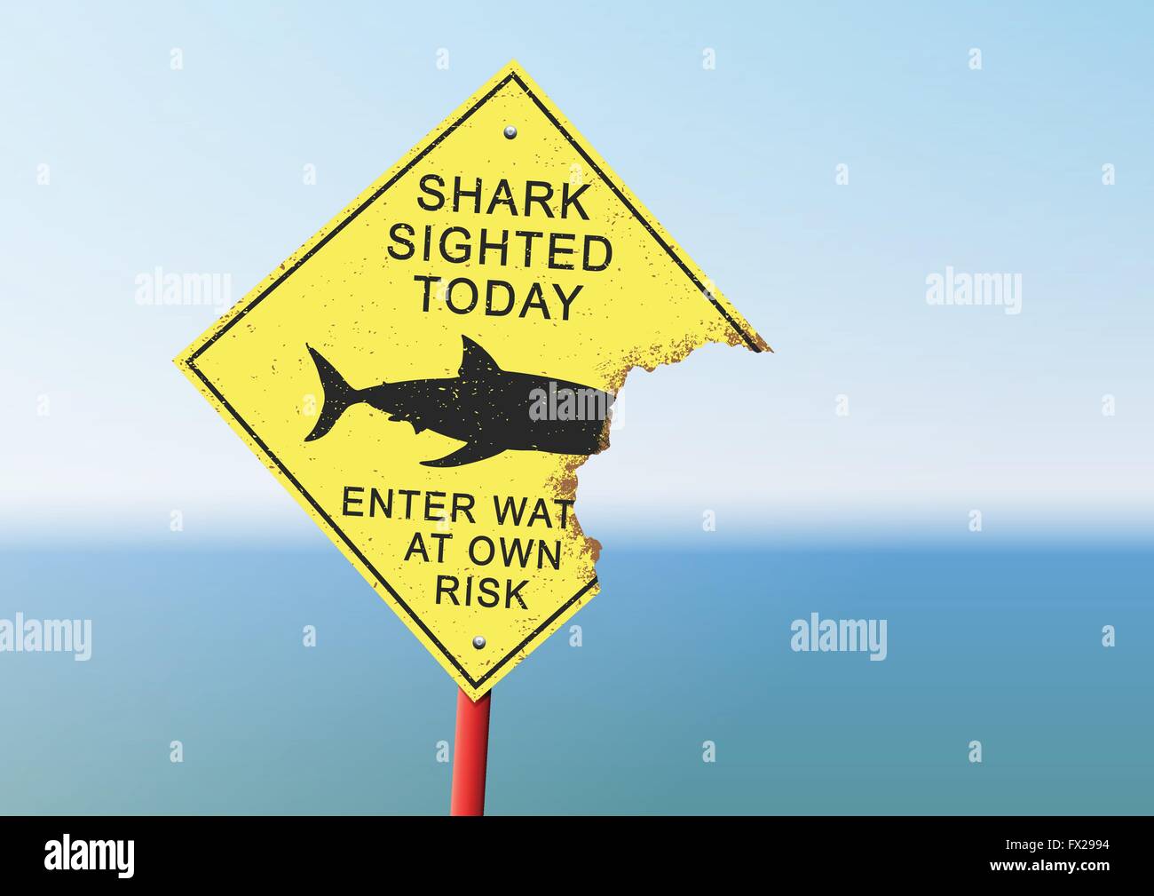 Shark Attack Sign Stock Photos & Shark Attack Sign Stock Images - Alamy