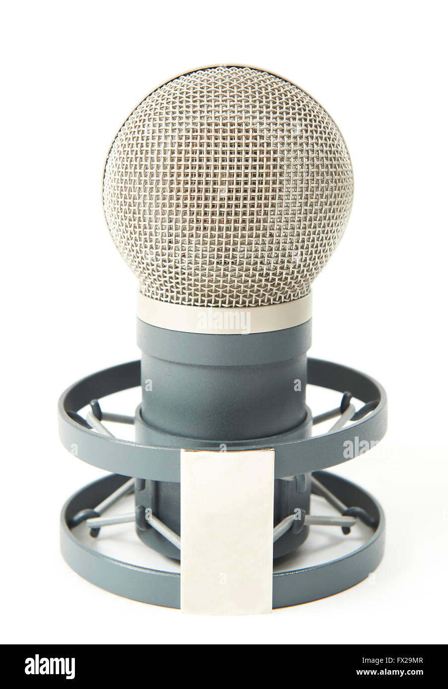 Professional studio microphone on a white background Stock Photo - Alamy