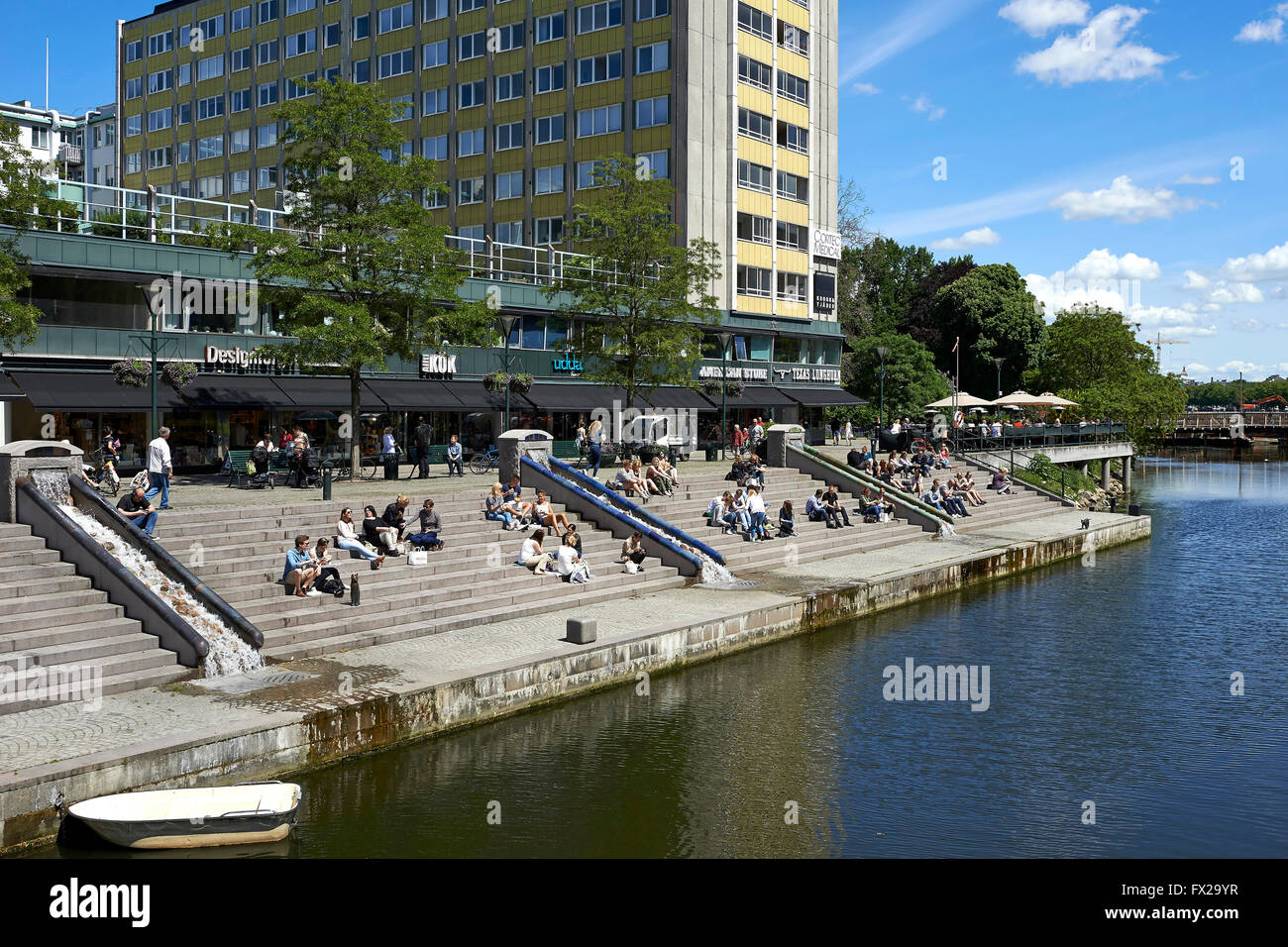 The beautiful canals in Malmö city, Sweden Stock Photo - Alamy