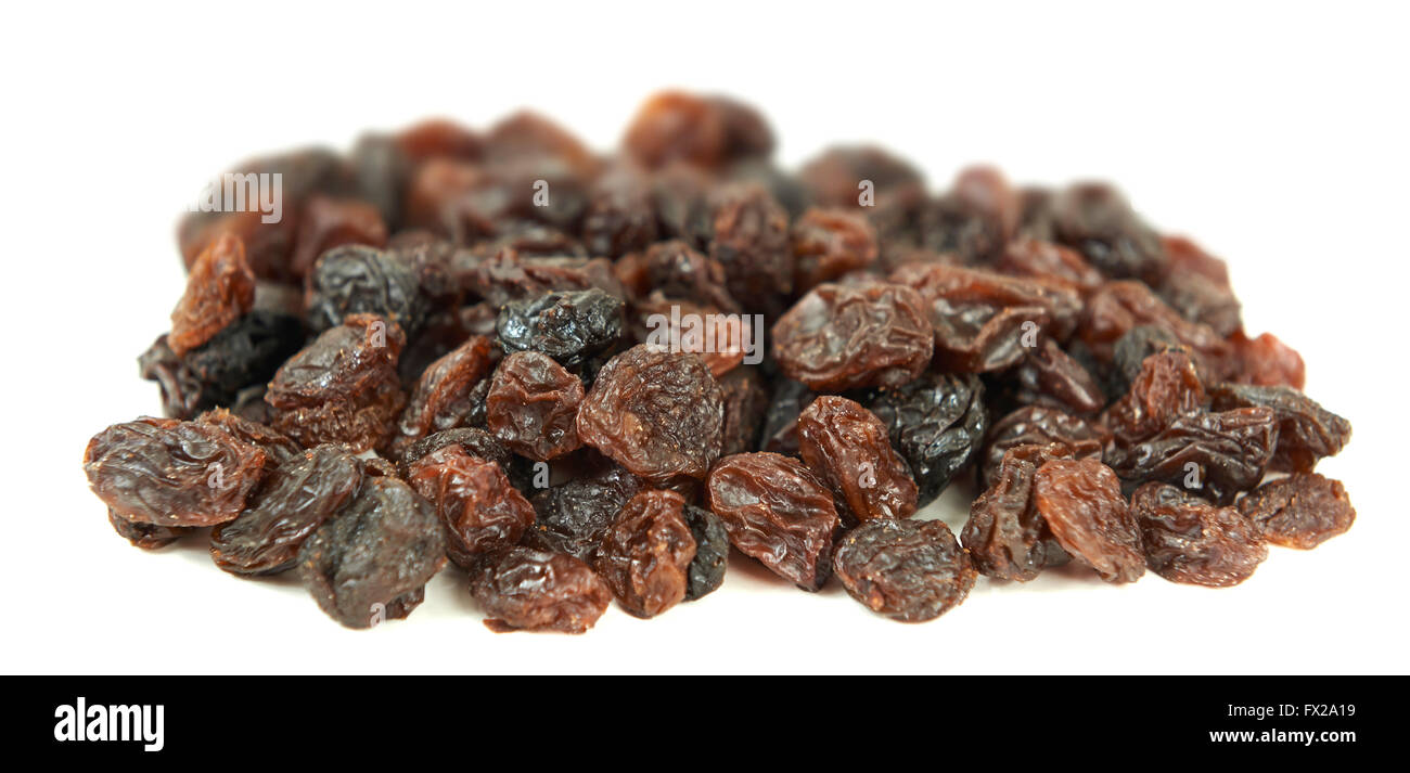 Raisins isolated on a white background Stock Photo - Alamy