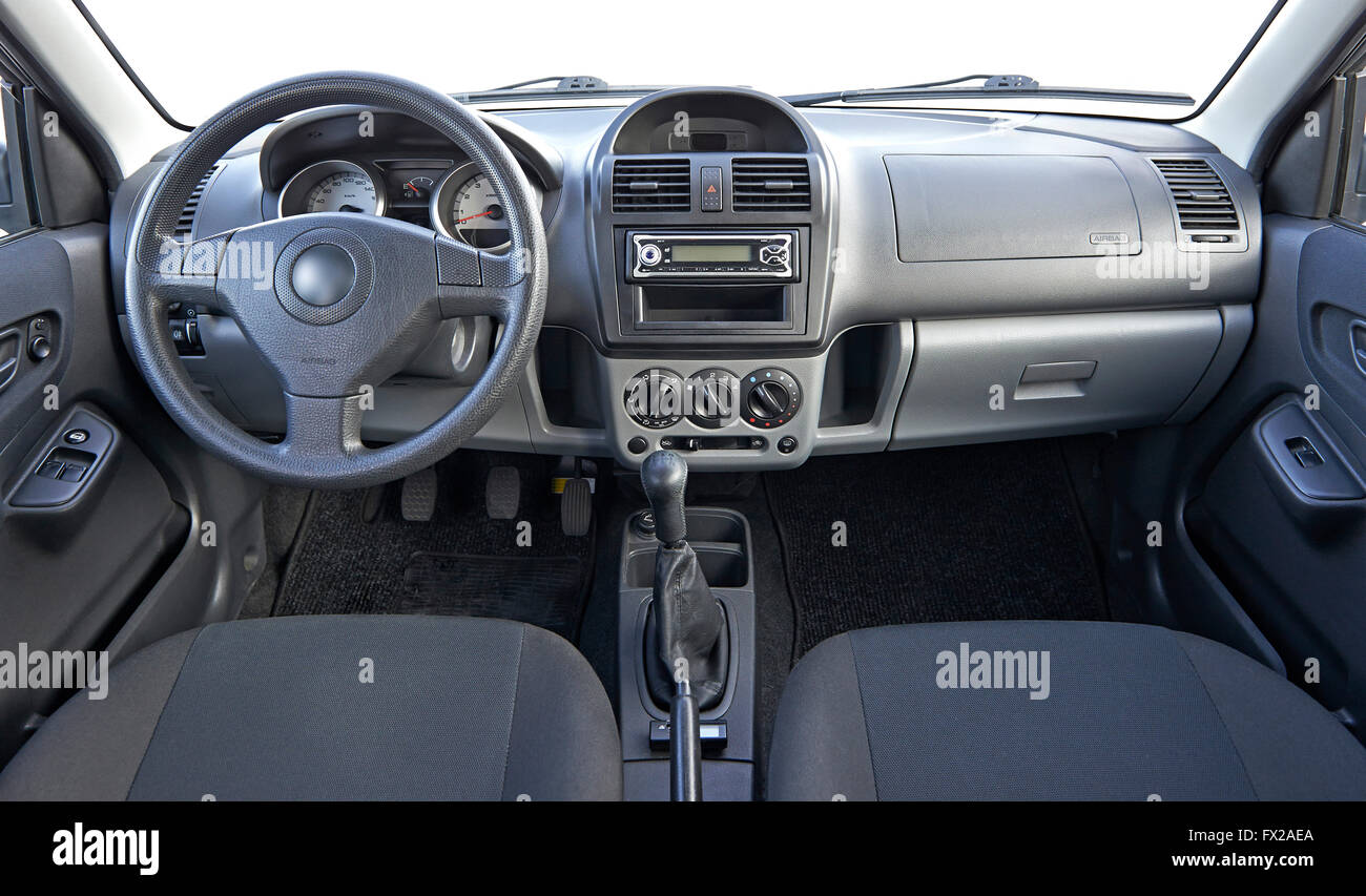 Used car interior seen from the backseat Stock Photo - Alamy