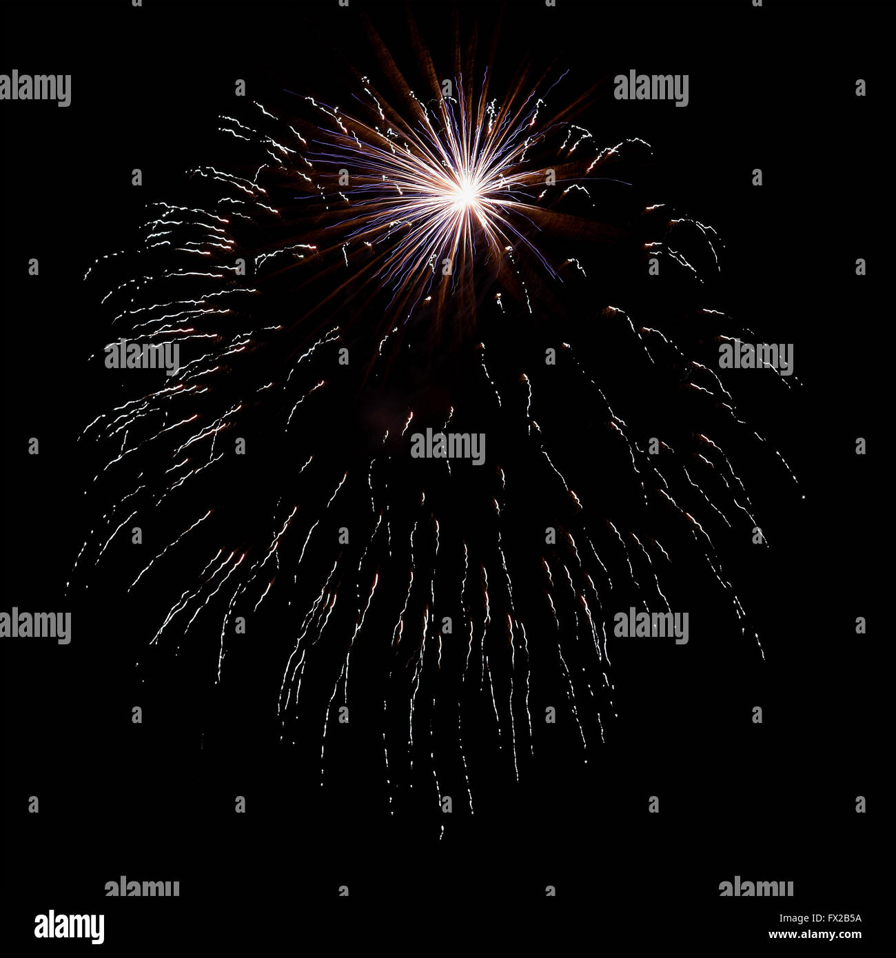 New years eve fireworks exploding in the sky at night Stock Photo - Alamy