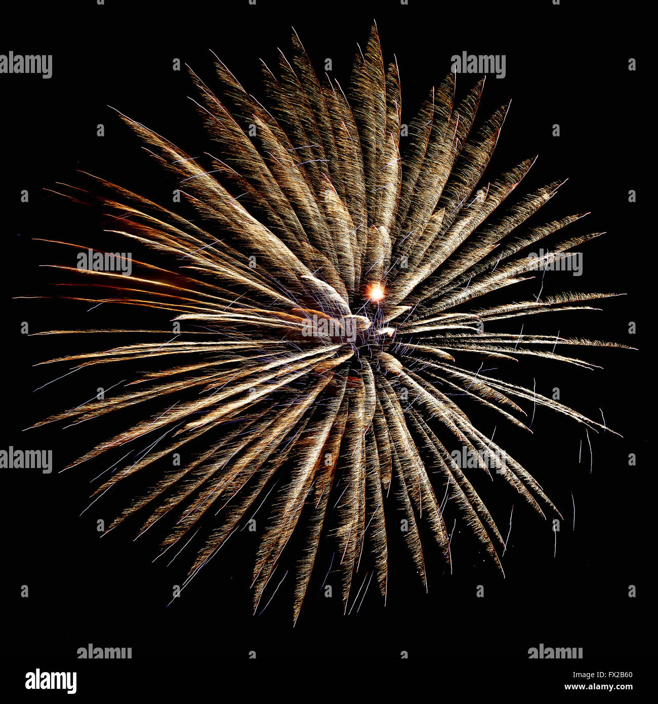 New years eve fireworks exploding in the sky at night Stock Photo - Alamy