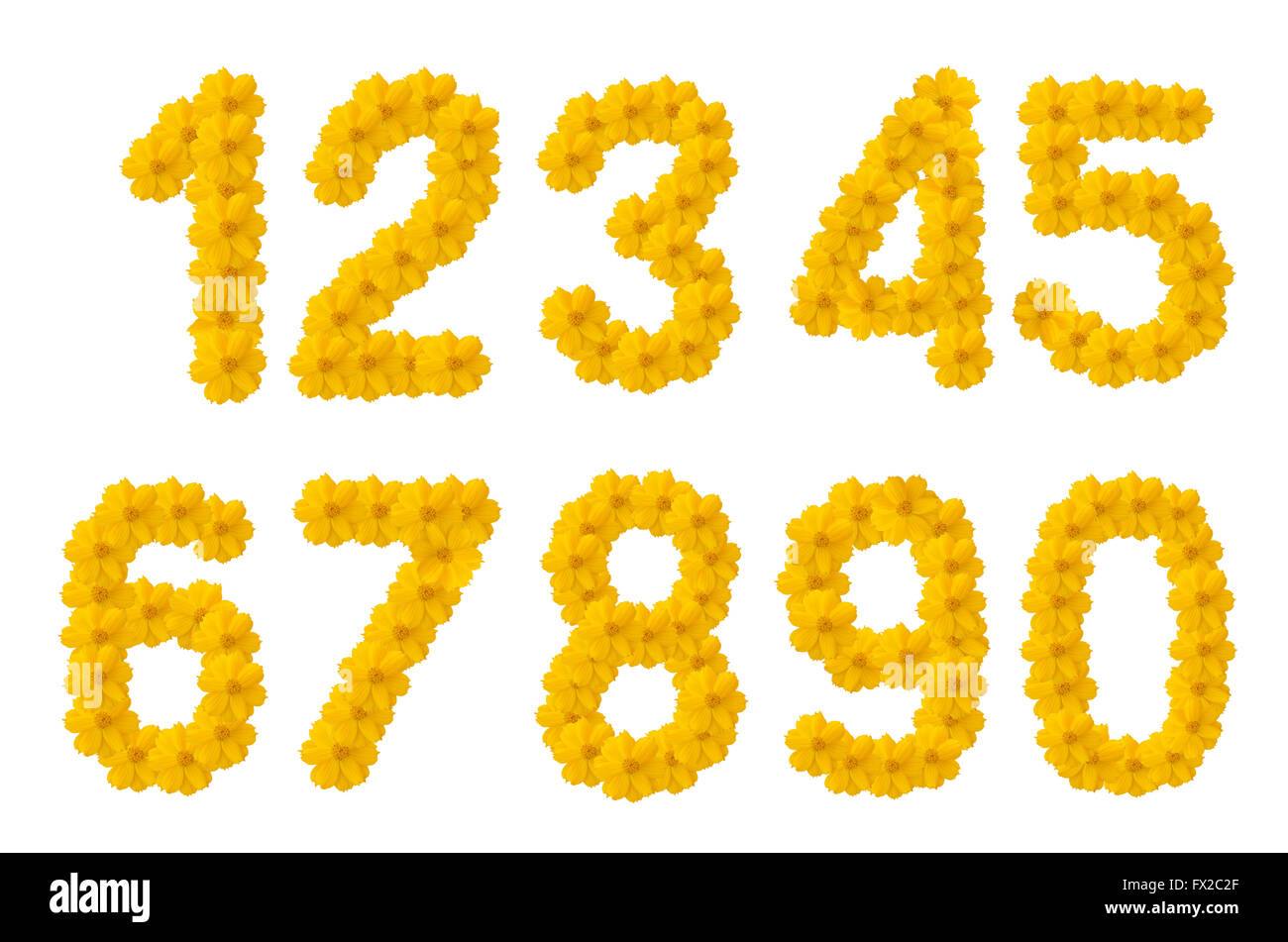 Alphabet design set numbers Cut Out Stock Images & Pictures - Alamy