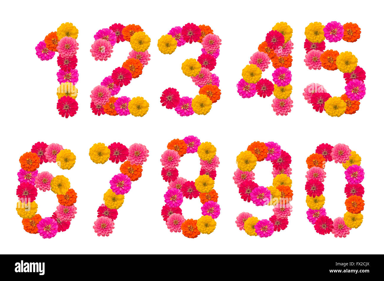 Alphabet design set numbers Cut Out Stock Images & Pictures - Alamy