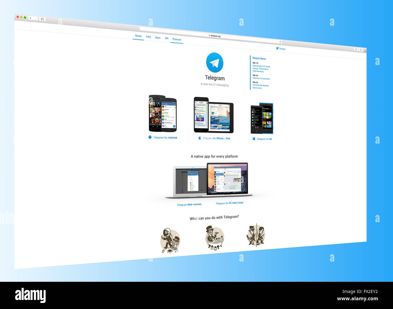 Telegram desktop hi-res stock photography and images - Alamy