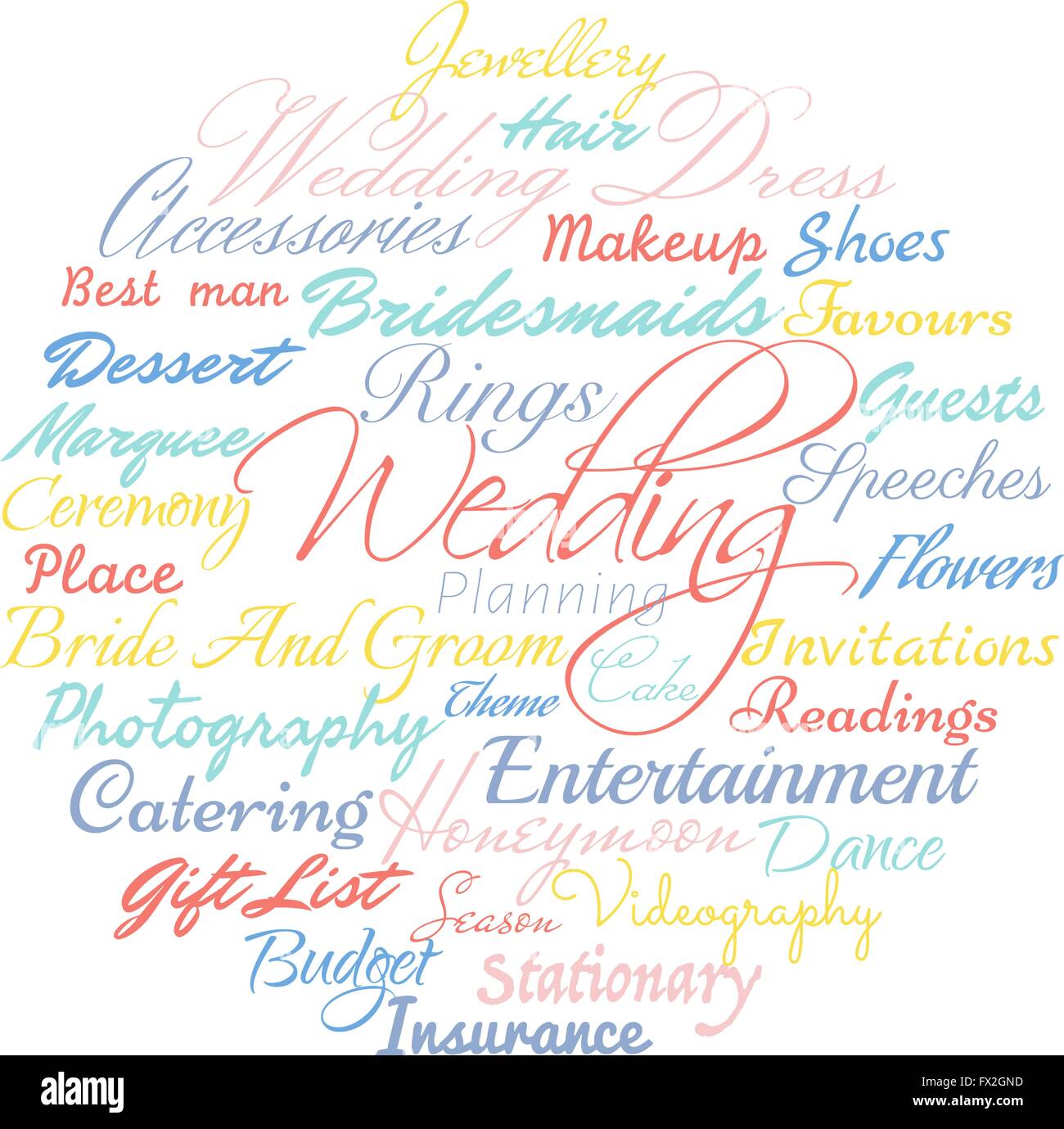 Wedding marriage day schedule Stock Vector Images - Alamy