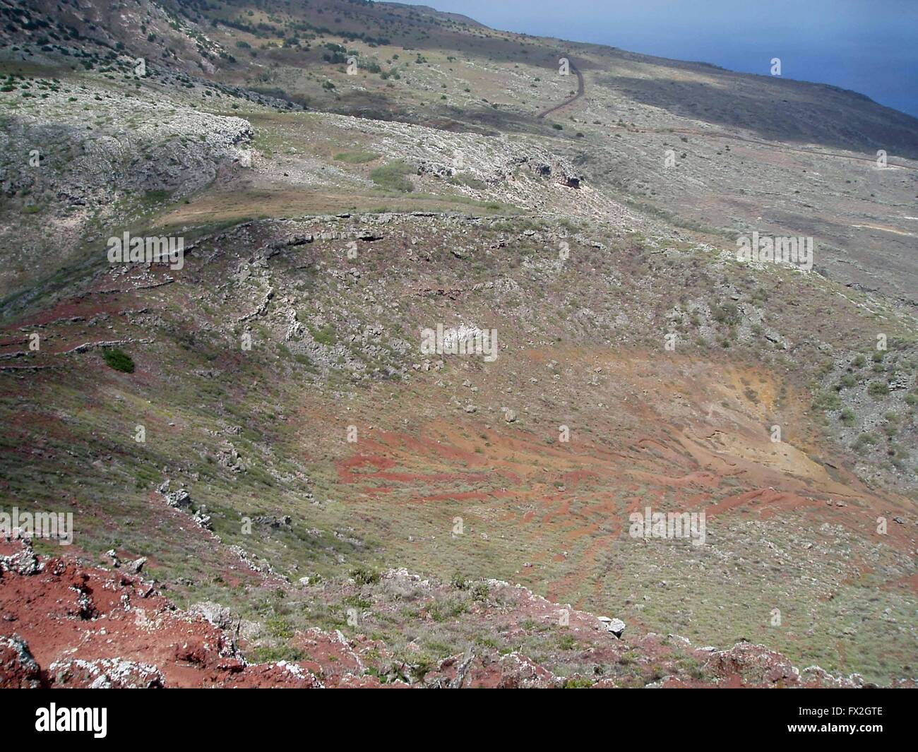 Mountain Red Hill Crater Stock Photo - Alamy